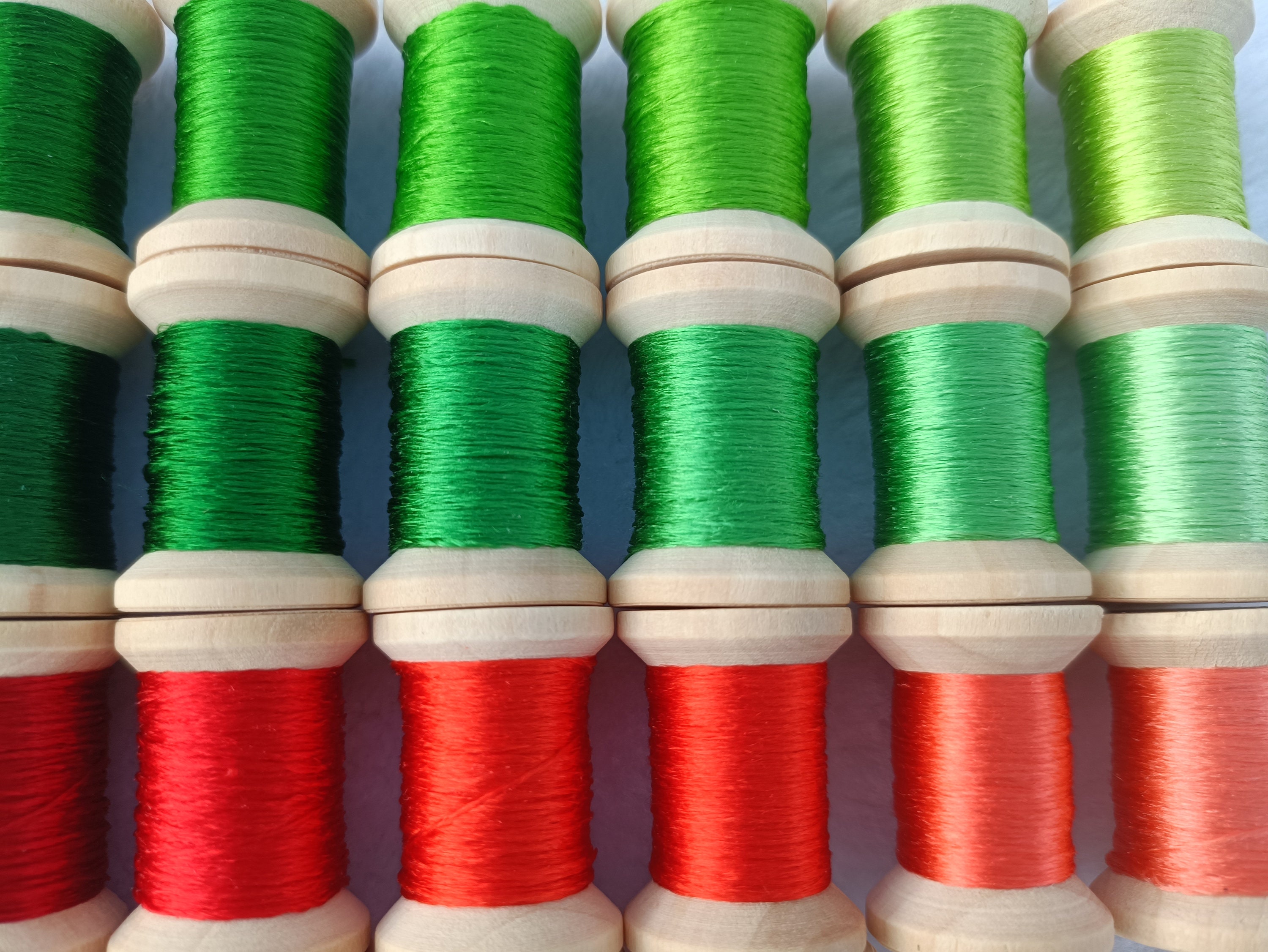 Embroidery Silk Spools Pack of 30 Spools Hand-dyed 100% - Etsy
