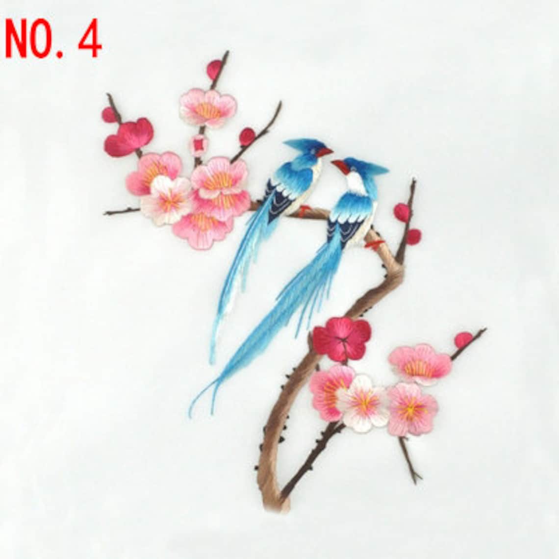 Suzhou Silk Embroidery DIY Kit | Floral & Bird Pattern, With Hoop - Etsy