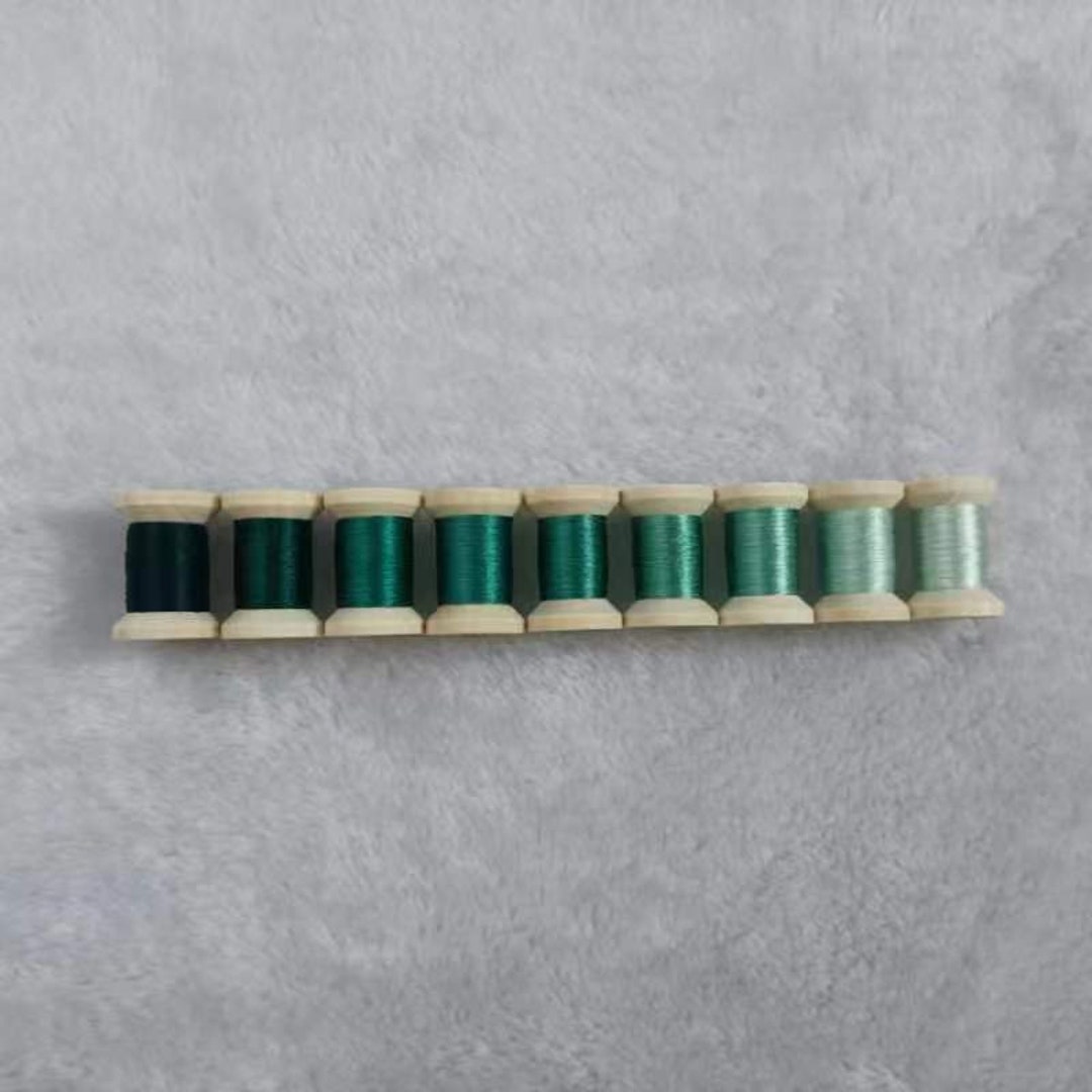 Silk Thread Blue 9 Spools Natural Mulberry Silk Embroidery Threads for ...