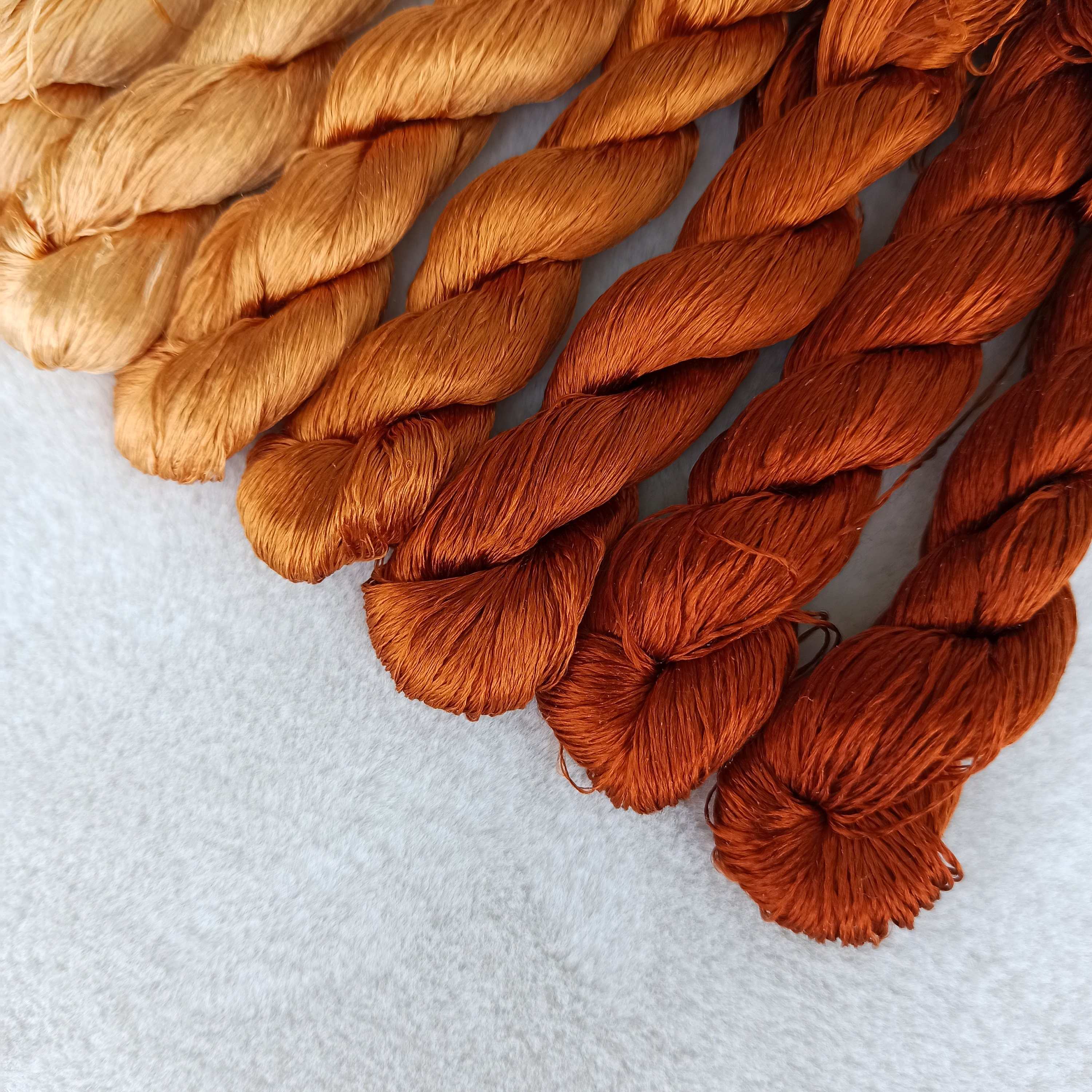 Silk Thread Sets 9 Skeins Silk Thread Floss hand-dyed Silk - Etsy
