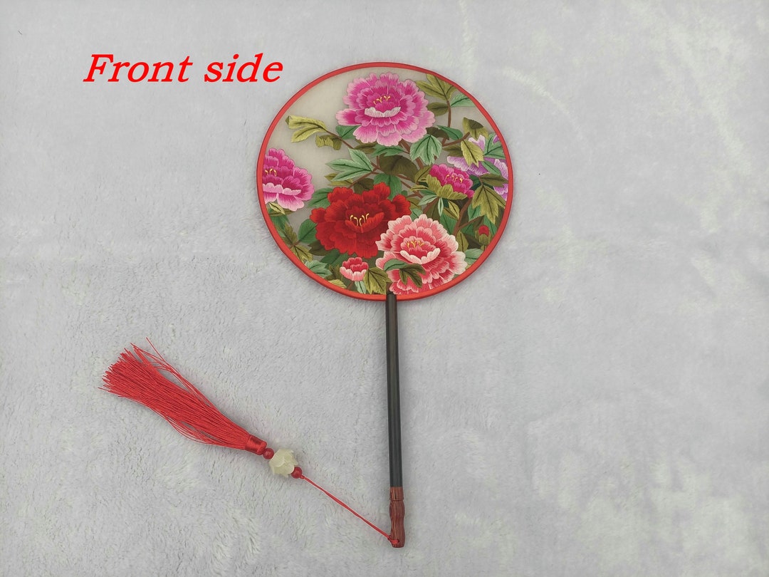 Peony Flower Oriental Chinese Double-sided Hand Embroidery Art Round ...