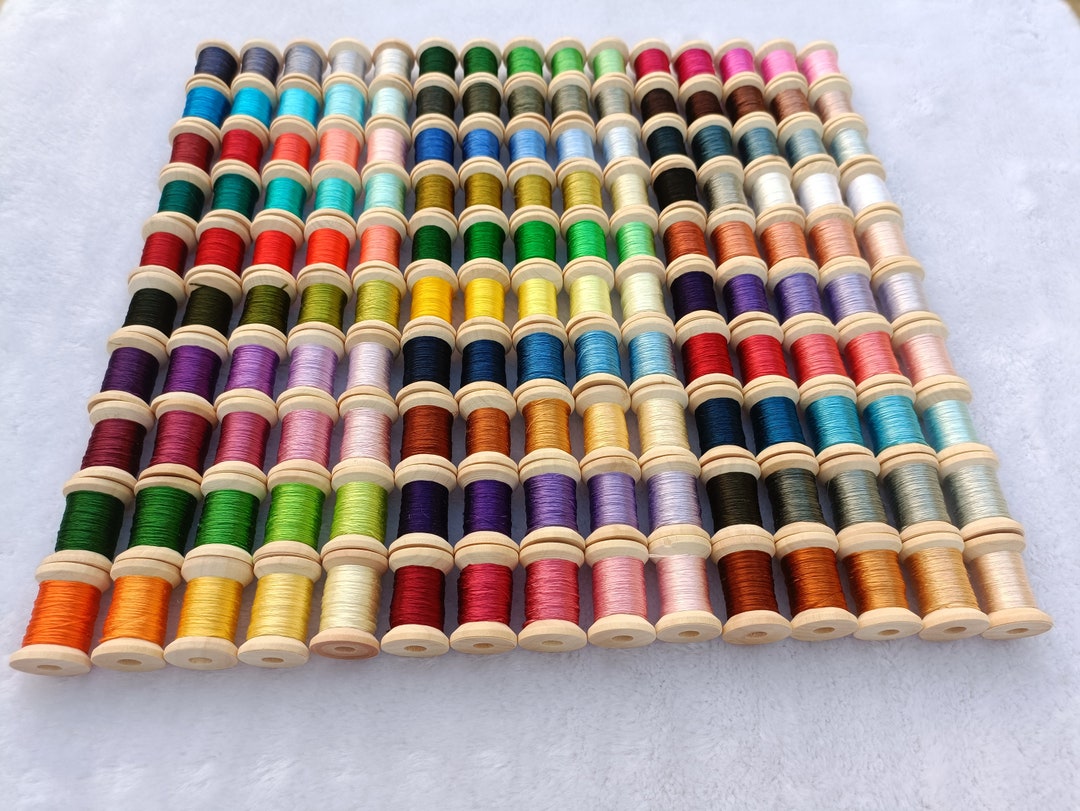 Silk Thread Packs 150 Spools 100% Fine Mulberry Silk Embroidery Threads ...