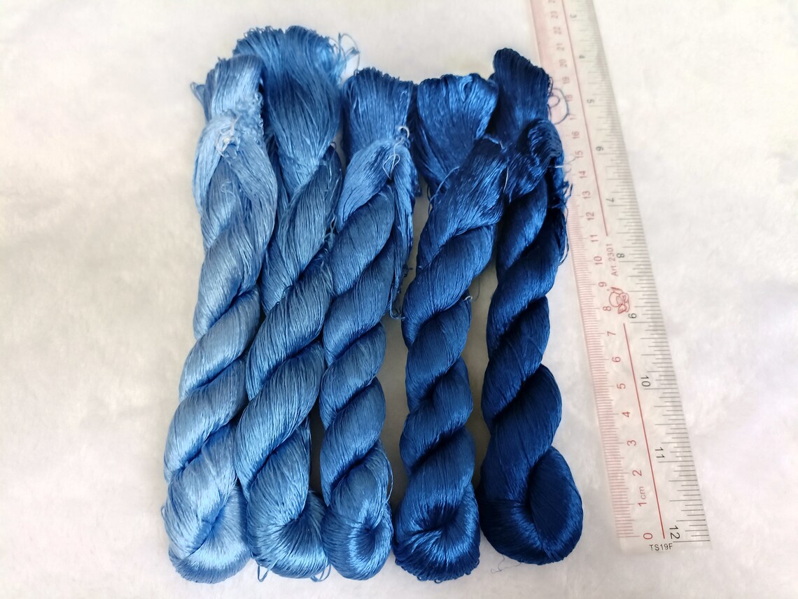 Chinese Silk Thread 5 Colors Natural Mulberry Silk Embroidery | Etsy