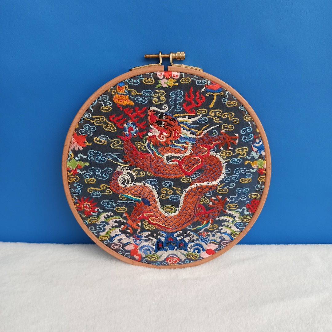 Hand Embroidery Wall Decor Chinese Silk Embroidery Hoop Framed Double ...