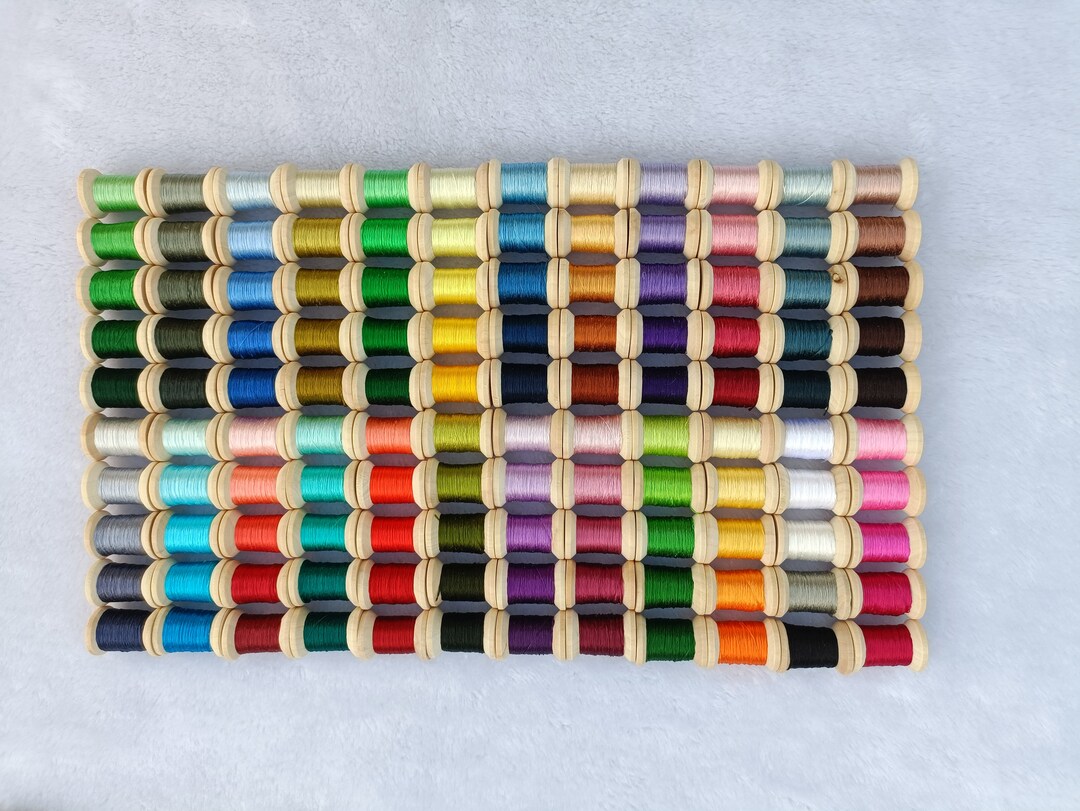 Silk Thread Packs 120 Spools 100% Fine Mulberry Silk Embroidery Threads ...