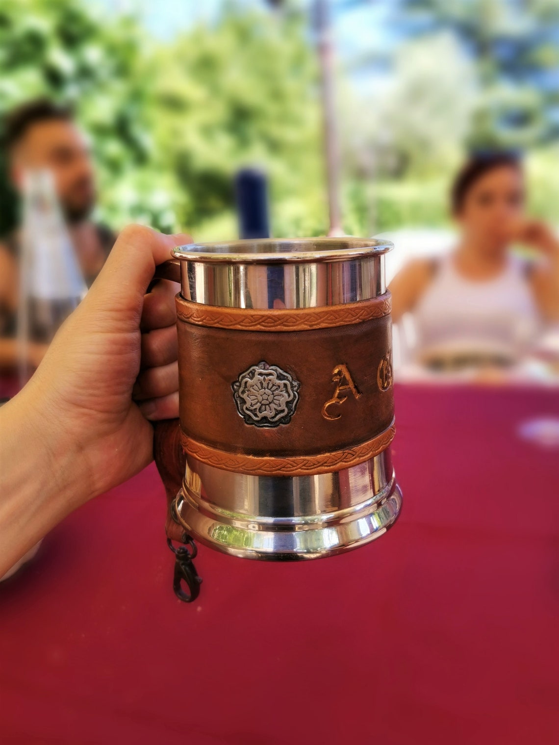 Boccale PERSONALIZZATO per birra vino in cuoio italiano larp - Etsy Italia