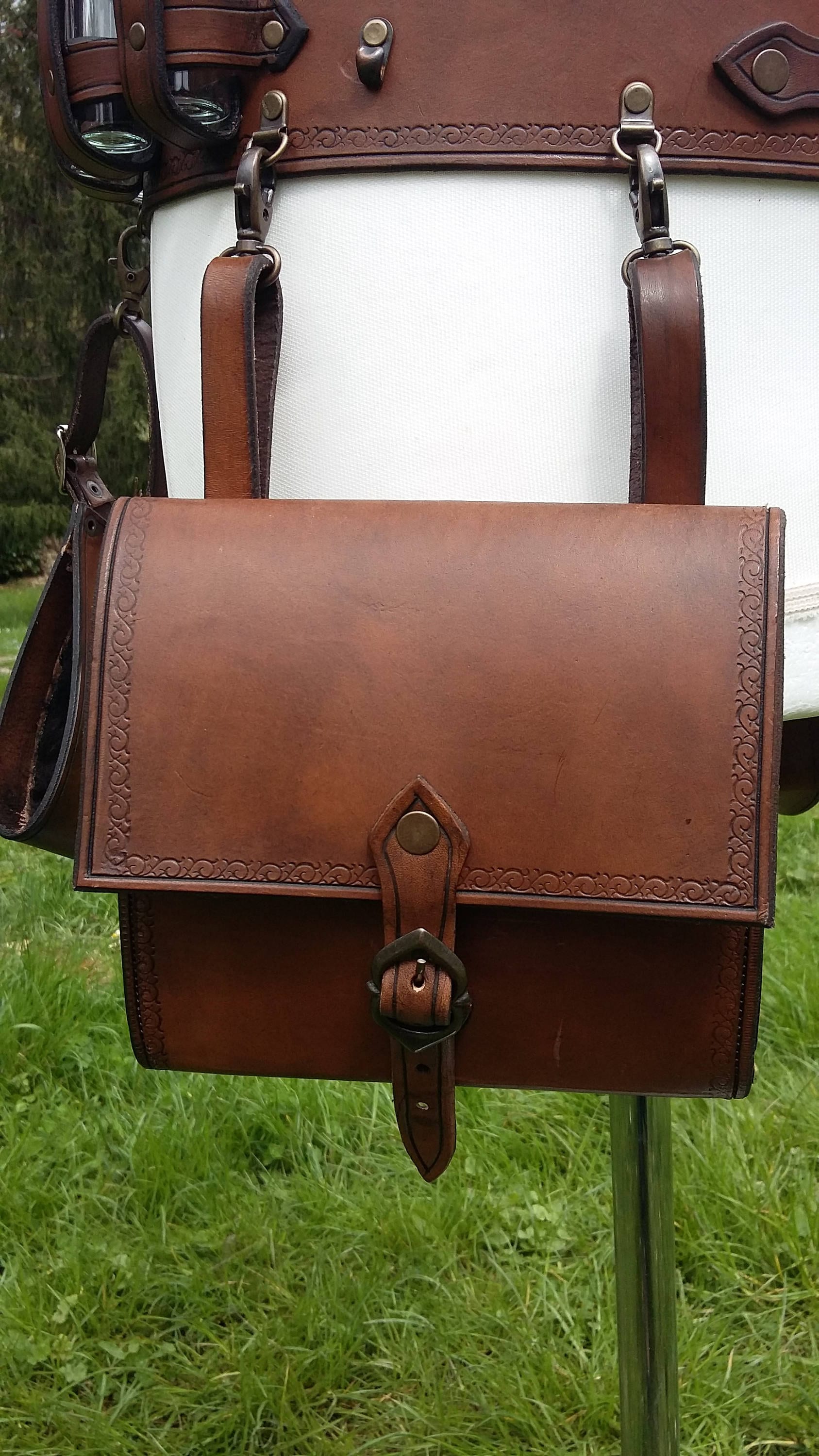 Kit Leather Alchemist's Belt Potion Bandolier Thief Belt - Etsy