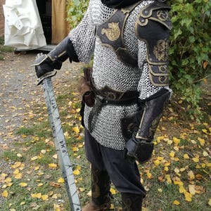 Leather Armor Wolf Shoulder Tassets Belt Armor Spaulders Pauldron ...