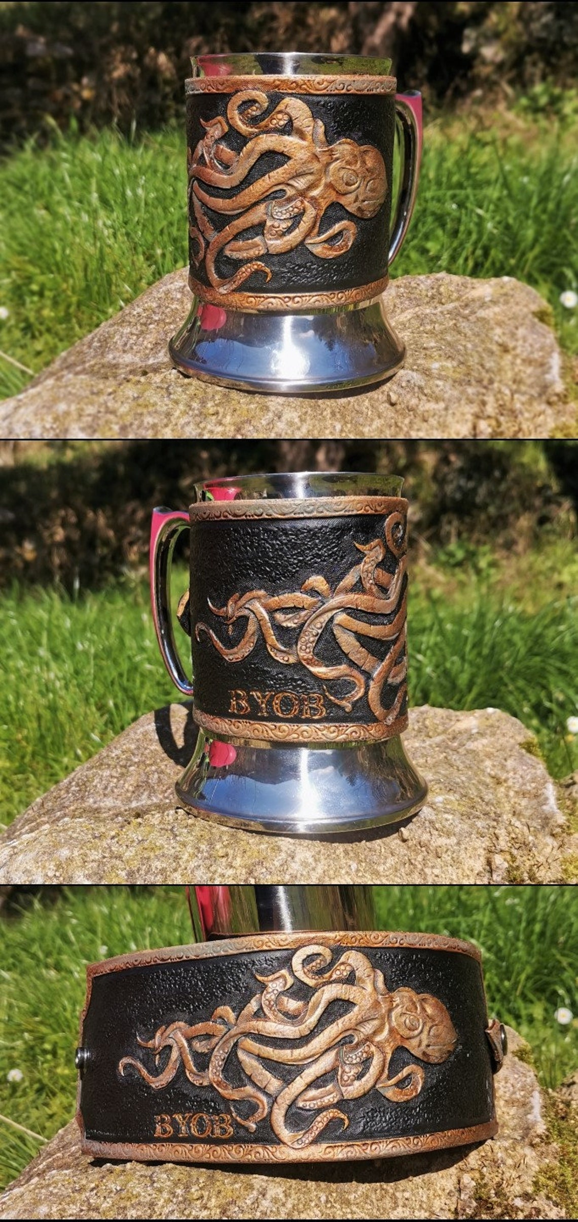 Boccale PERSONALIZZATO per birra vino in cuoio italiano larp - Etsy Italia