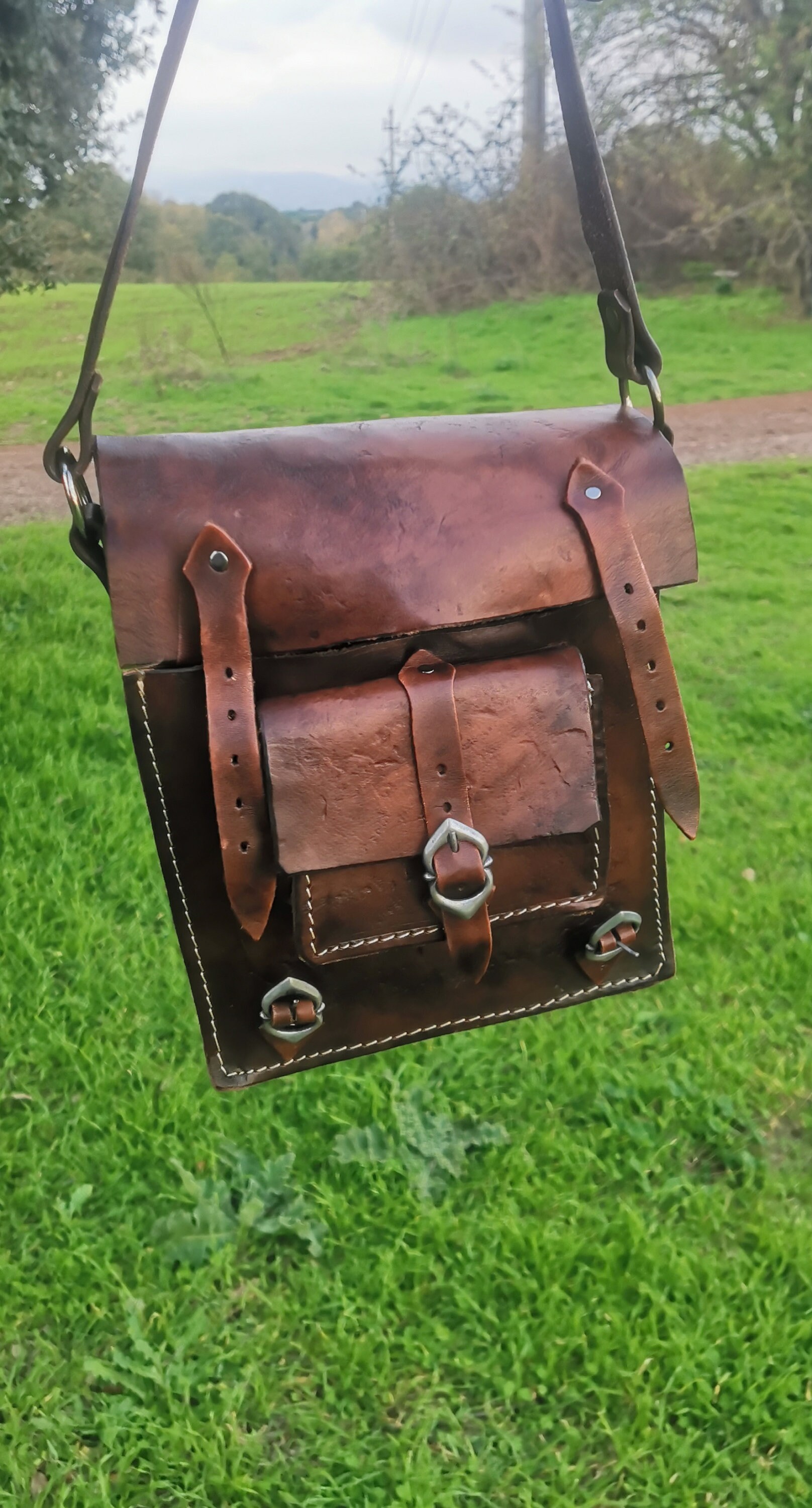 Custom Handmade Genuine Leather Shoulder Bag the Witcher | Etsy