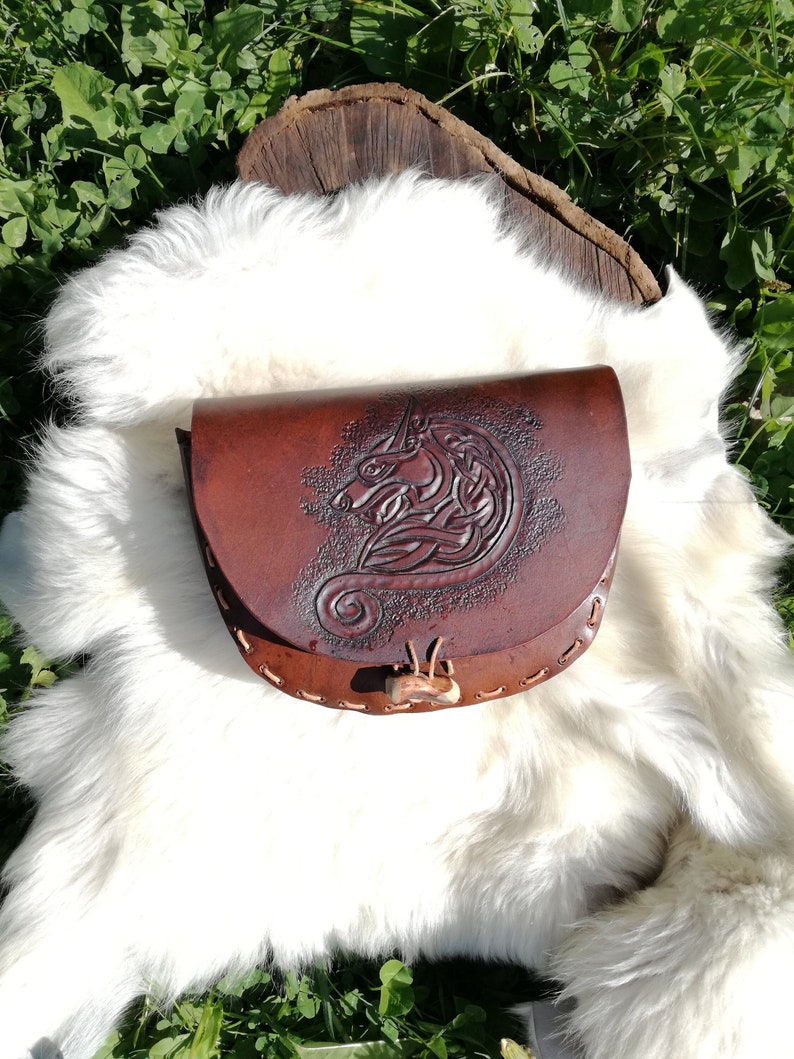 Leather Celtic Bag CUSTOM Handmade Belt / Shoulderbag Viking - Etsy