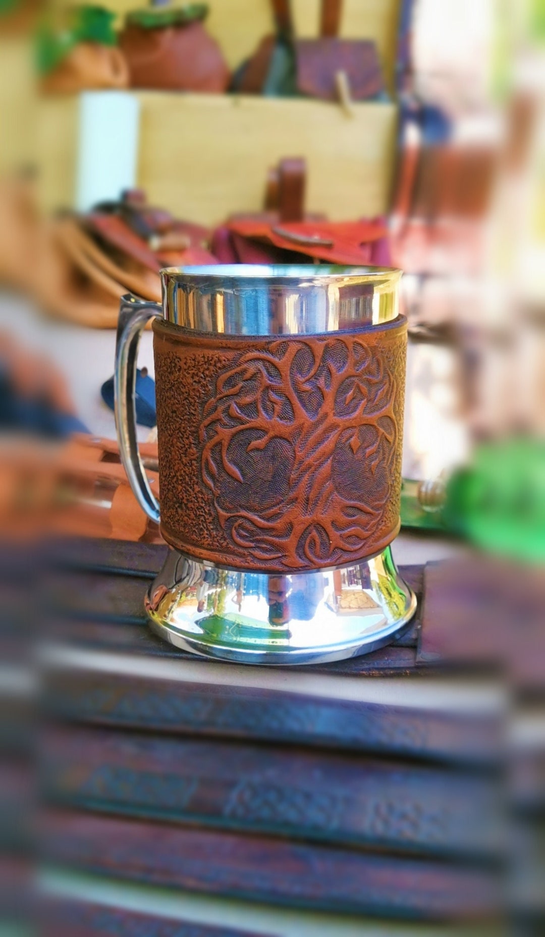 Boccale PERSONALIZZATO per birra vino in cuoio italiano larp - Etsy Italia