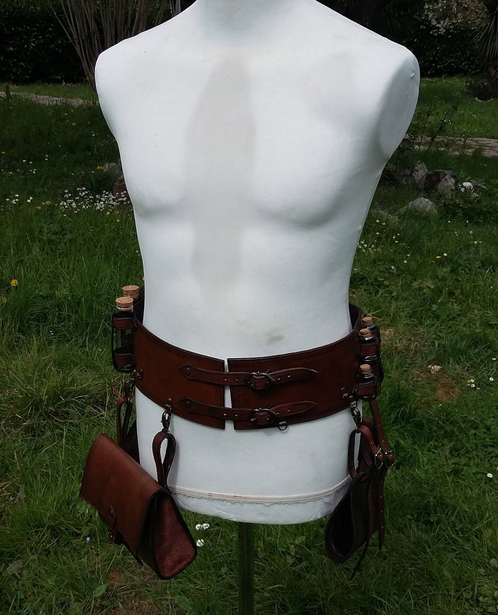 Kit Leather Alchemist's Belt Potion Bandolier Thief Belt - Etsy