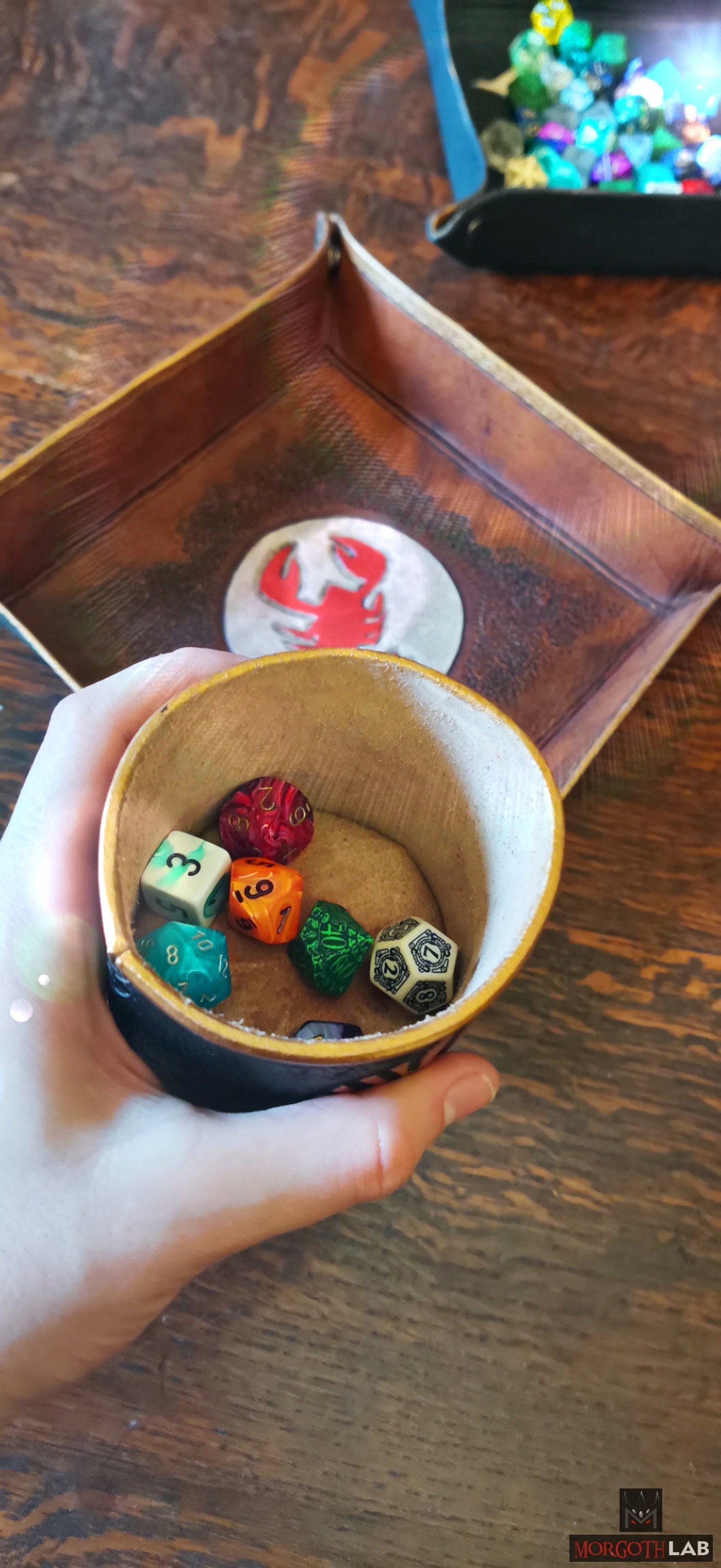 Custom DICE SHAKER - TTRPG Handmade Dice Roller Dnd / Warhammer Leather ...