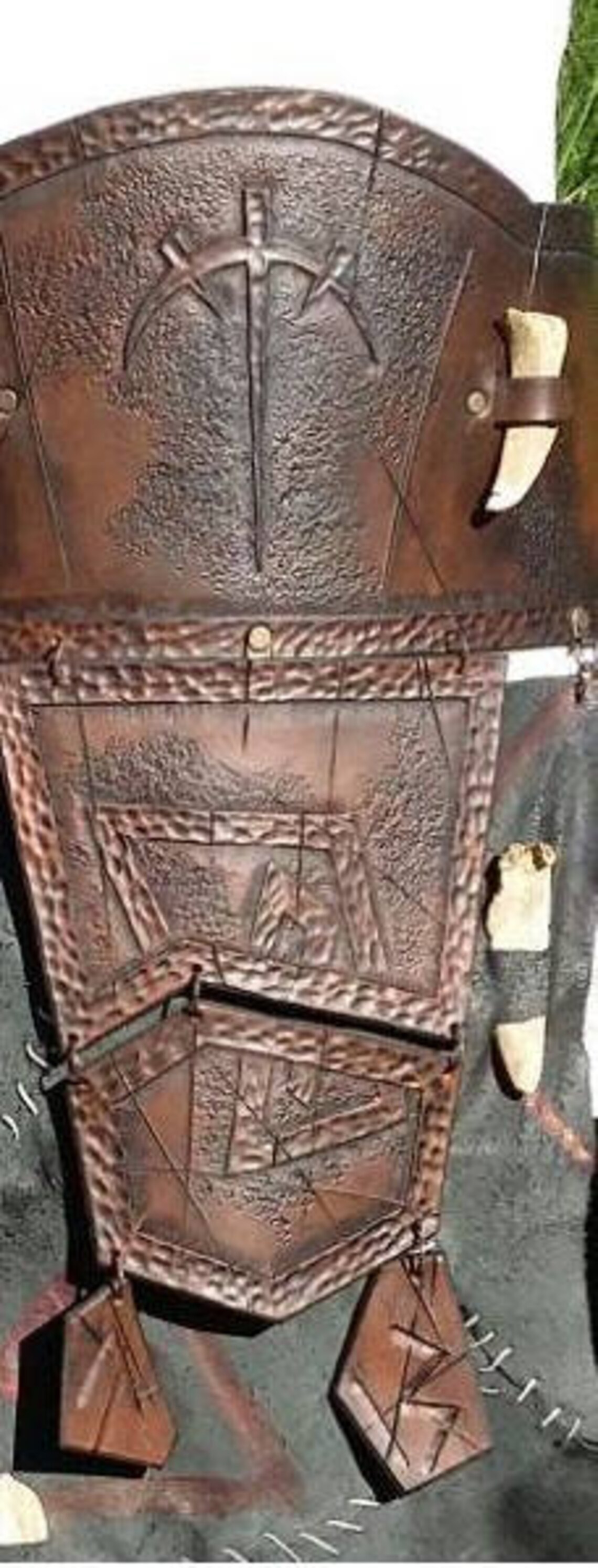 Leather Belt Tassets Faulds Skirt Armor of Tribal Barbarian | Etsy