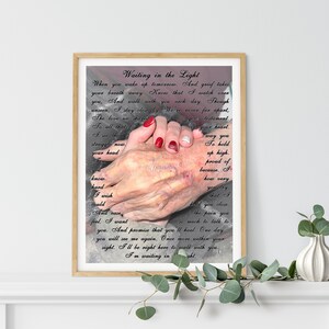 These Hands Personalized Calligraphy Poem With Photo, These Are the ...