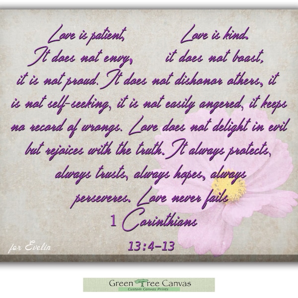 Love is Patient Poem - Etsy