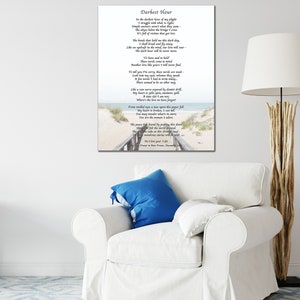Custom Poem Print, Custom Poem on Canvas, Personalized Canvas Poem ...