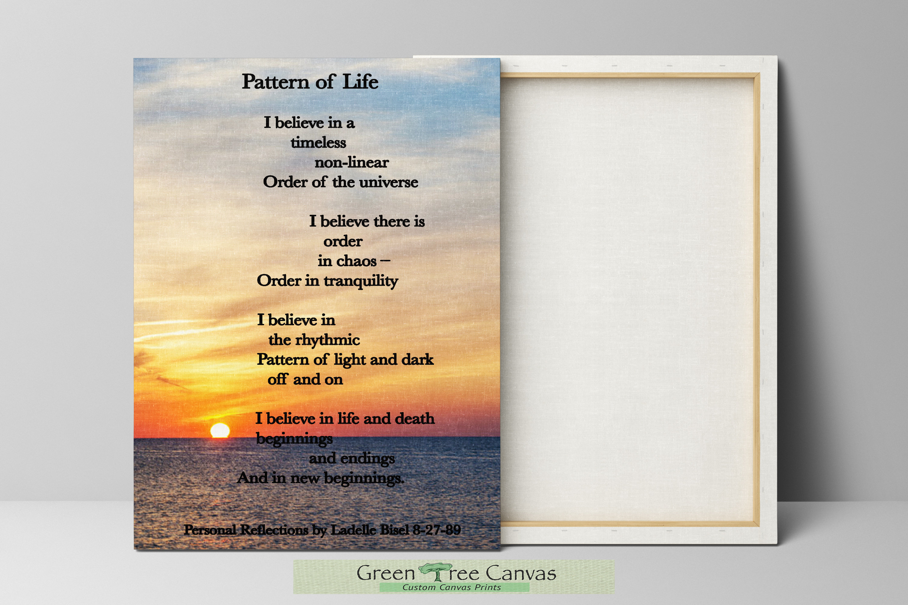 Custom Poem Print, Custom Poem on Canvas, Personalized Canvas Poem ...