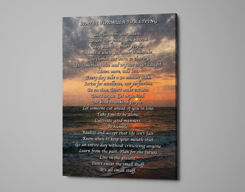 Custom Poem Print Custom Poem On Canvas Personalized Canvas Etsy
