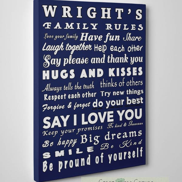 Family Rules Decal - Etsy