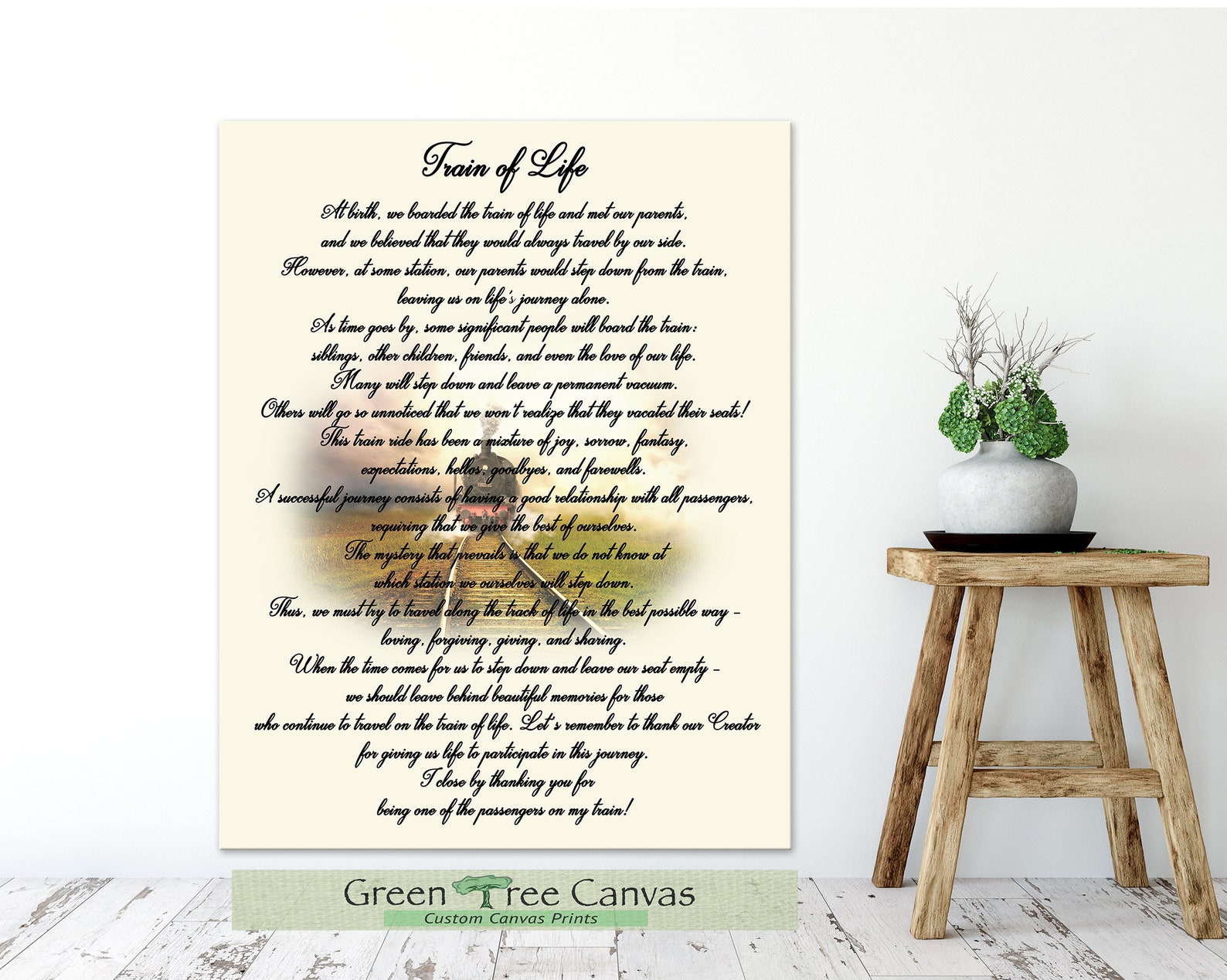 Life is Like a Journey on a Train Poem, Print Without a Frame ...