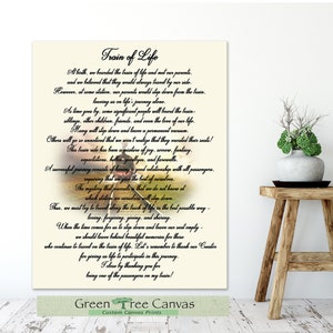 Life is Like a Journey on a Train Poem, Print Without a Frame ...