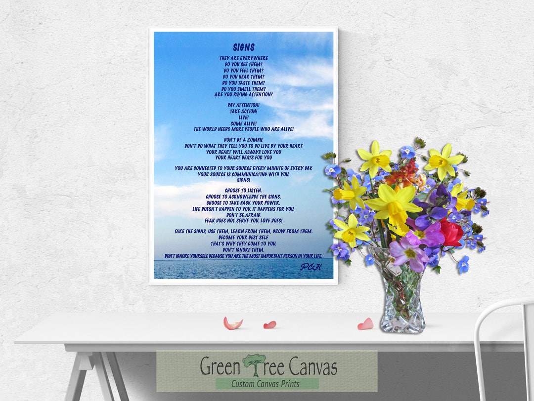 Custom Poem, Personalized Poem Print for Wall, Memorial Poem, Picture ...
