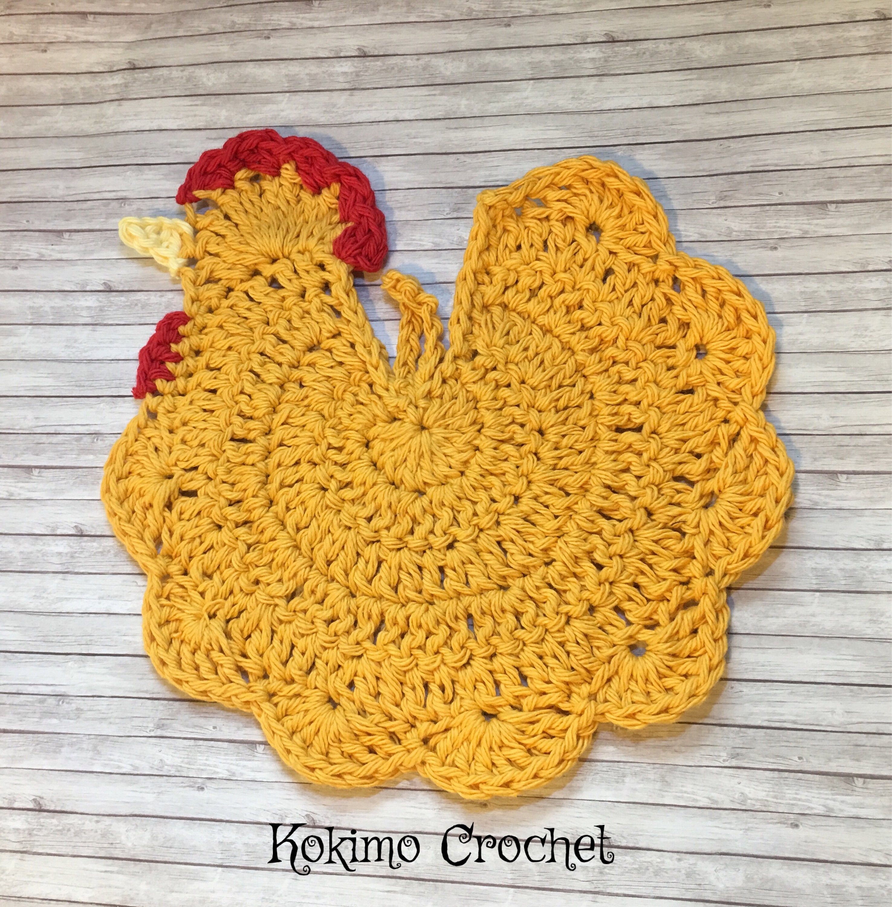 Crochet Chicken Chicken dishrag Chicken wash cloth Crochet | Etsy