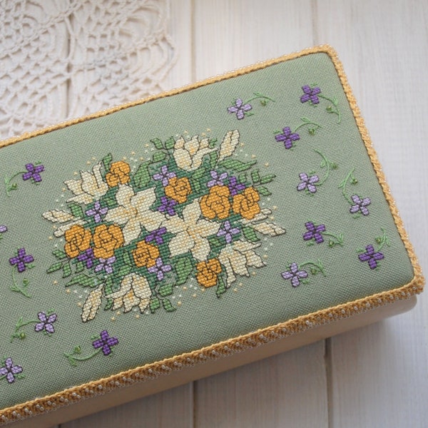 Wood Cross Stitch Jewelry Box - Etsy