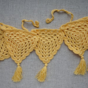 Crochet Triangles Garland Boho Wall Hanging Crochet Ornaments With Five ...