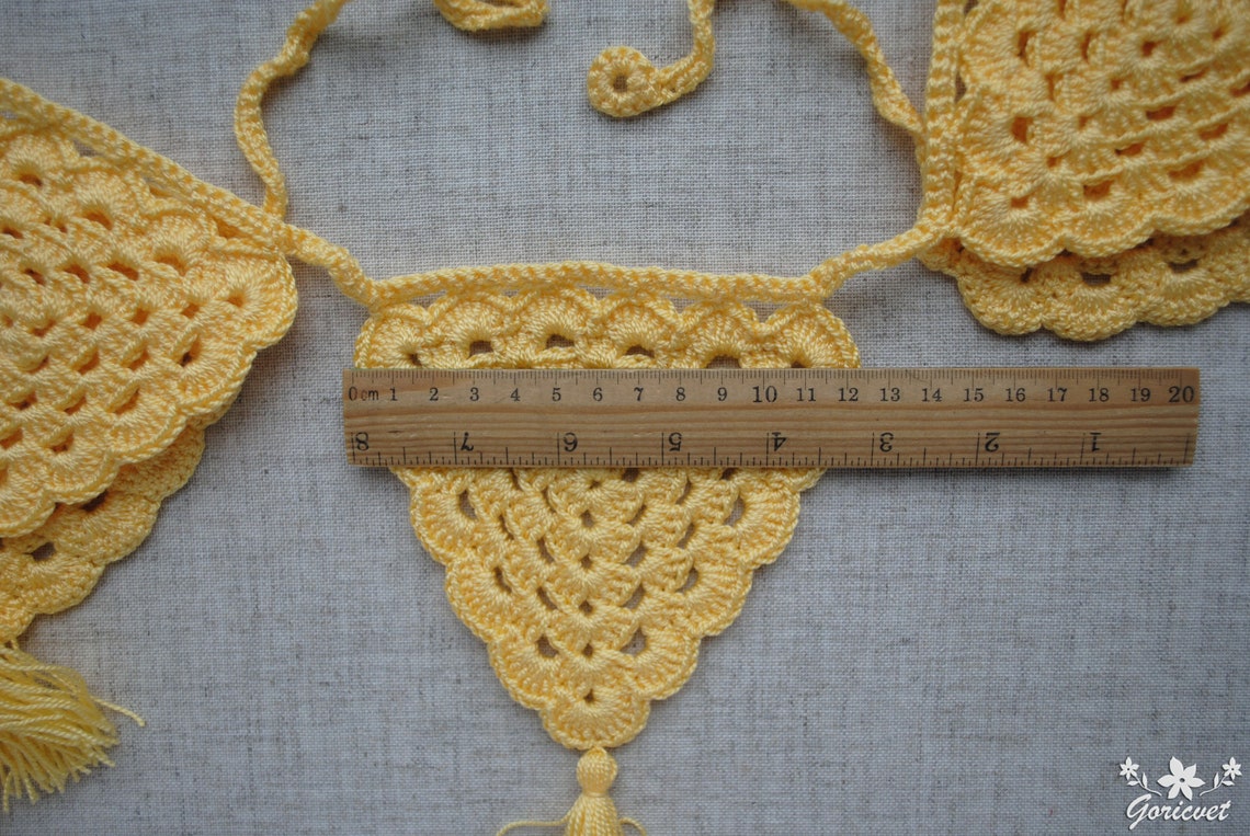 Crochet Triangles Garland Boho Wall Hanging Crochet Ornaments - Etsy