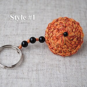 Boho Keychain Charm With Tourmaline Multicolor Crochet Keyring ...