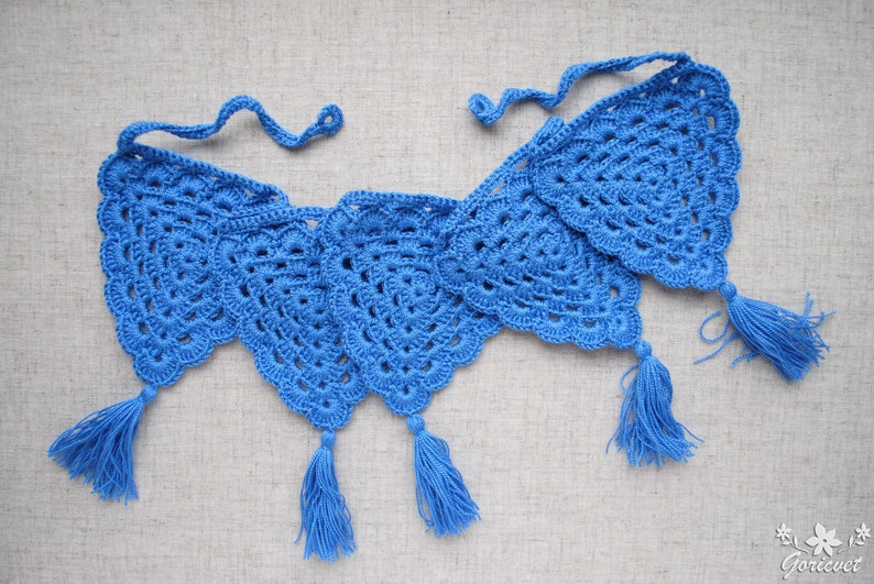 Crochet Triangles Garland Boho Wall Hanging Crochet Ornaments - Etsy