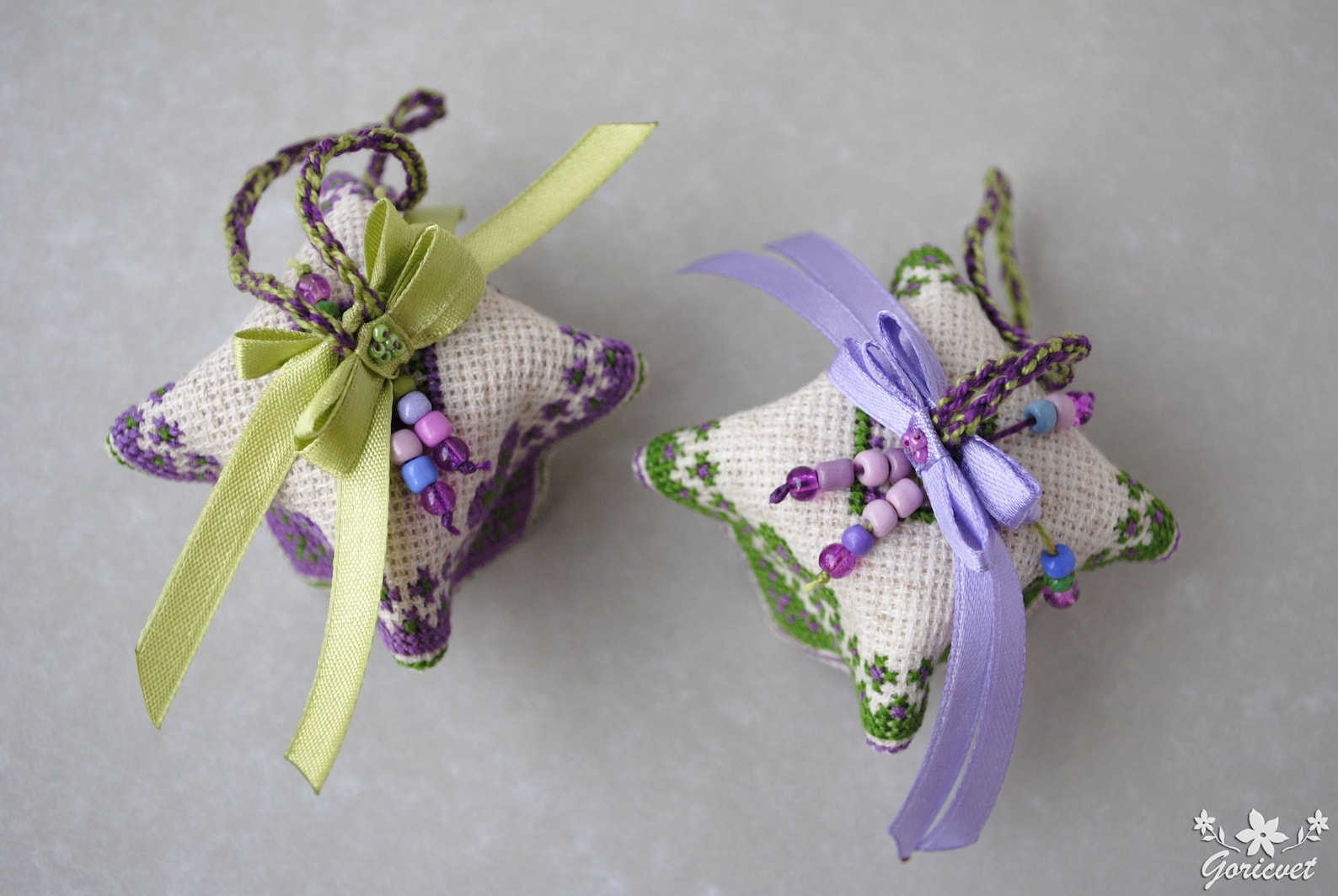 Hearts Embroidered Bell Hanging Fabric Ornaments Ukrainian - Etsy