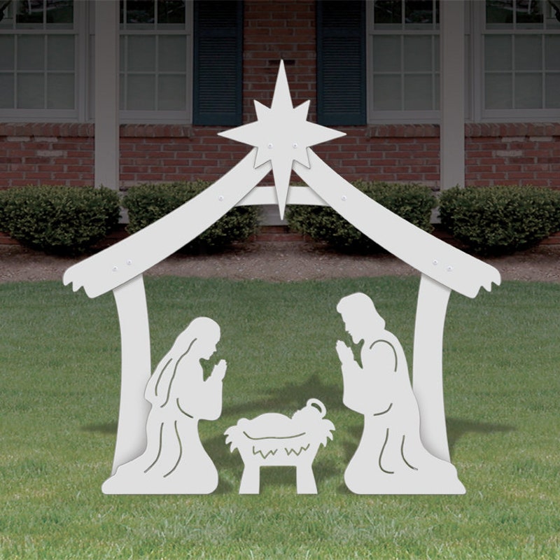 Nativity Wooden Scene Set - Etsy