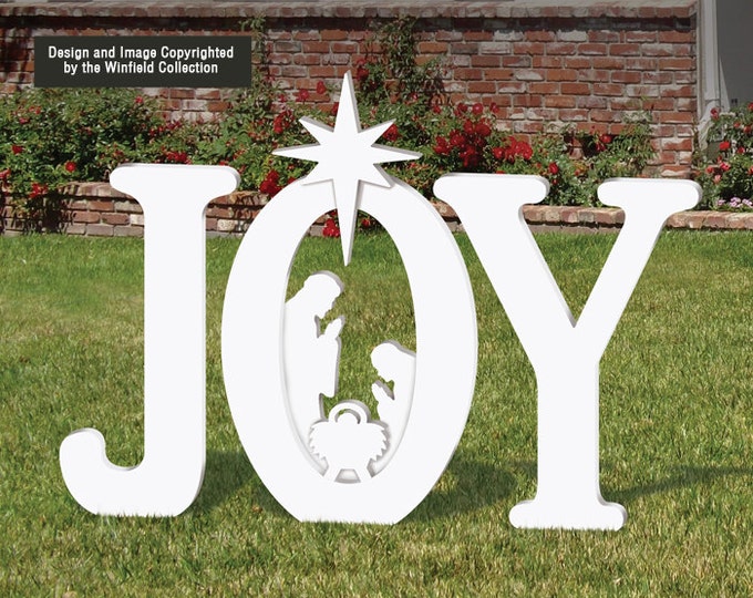 JOY Large Letters Outdoor Christmas Holiday Yard Art Sign - Etsy