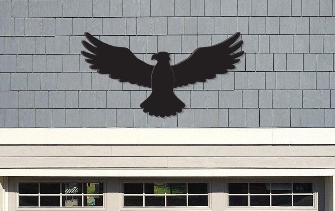 4-foot Wide Wall-mounted Patriotic Eagle Silhouette – All-weather PVC ...