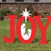Outdoor Red Joy Nativity Display - Etsy