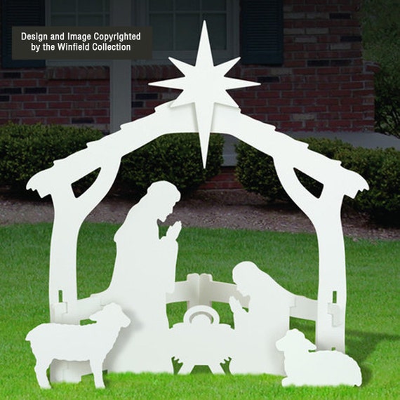 Simple Nativity Silhouette Template