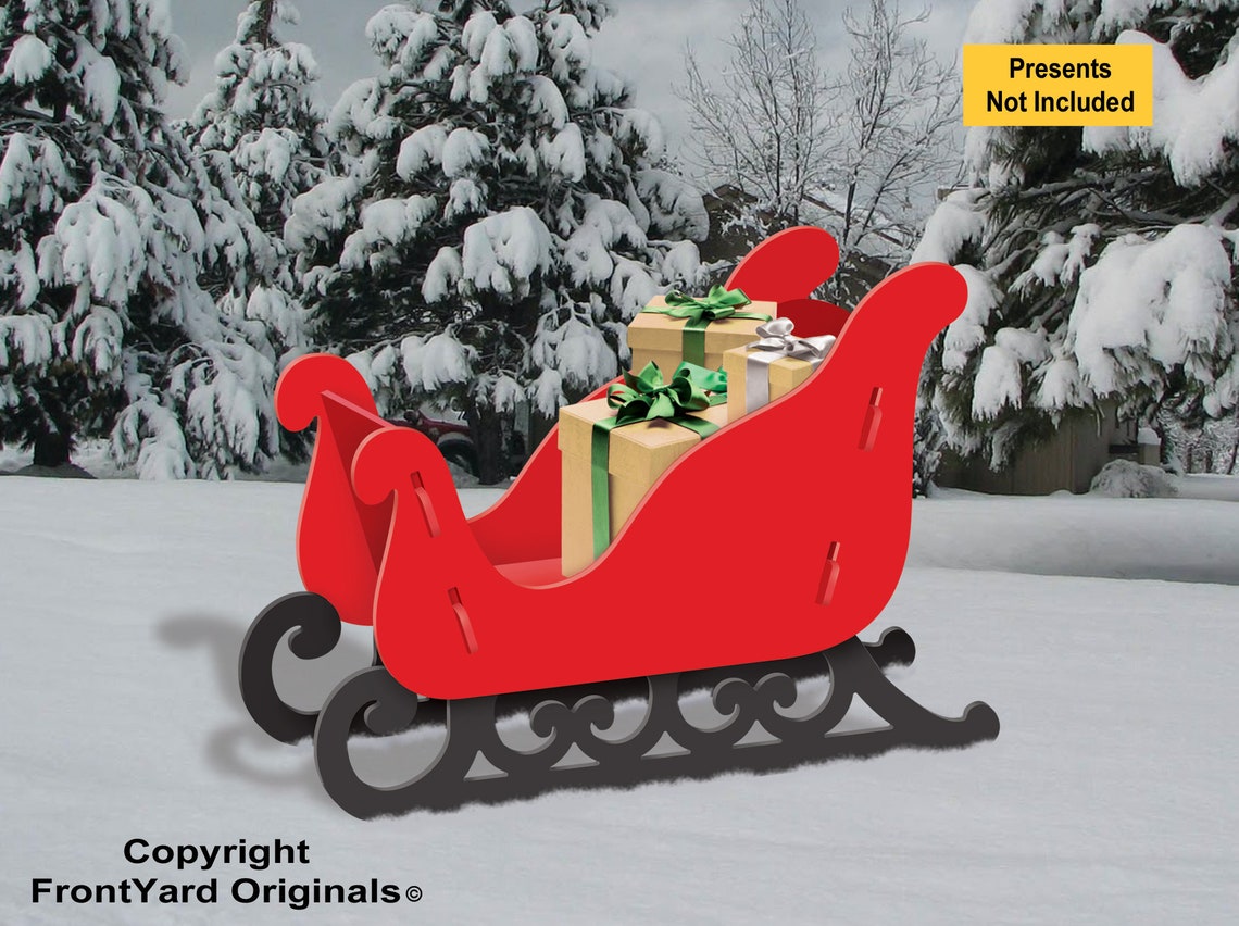 All-weather Large Elegant Red Sleigh - Etsy