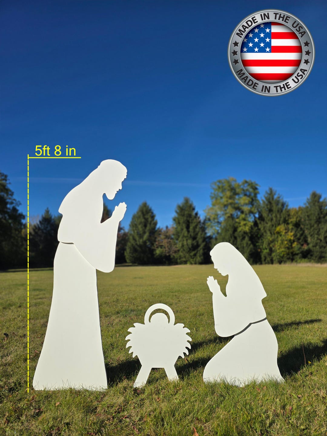 Life Size Outdoor Nativity Set - Mary, Joseph and Baby Jesus - Etsy
