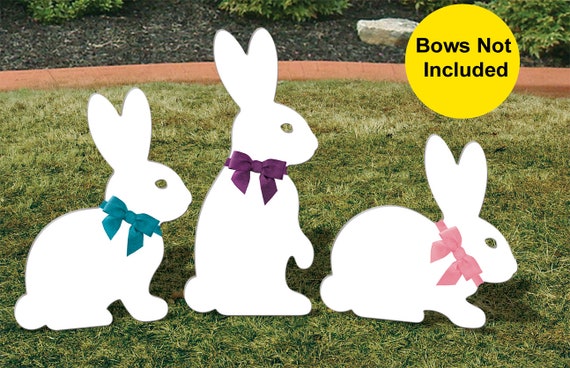 PVC All-weather Bunny Trio Yard Decoration - Etsy