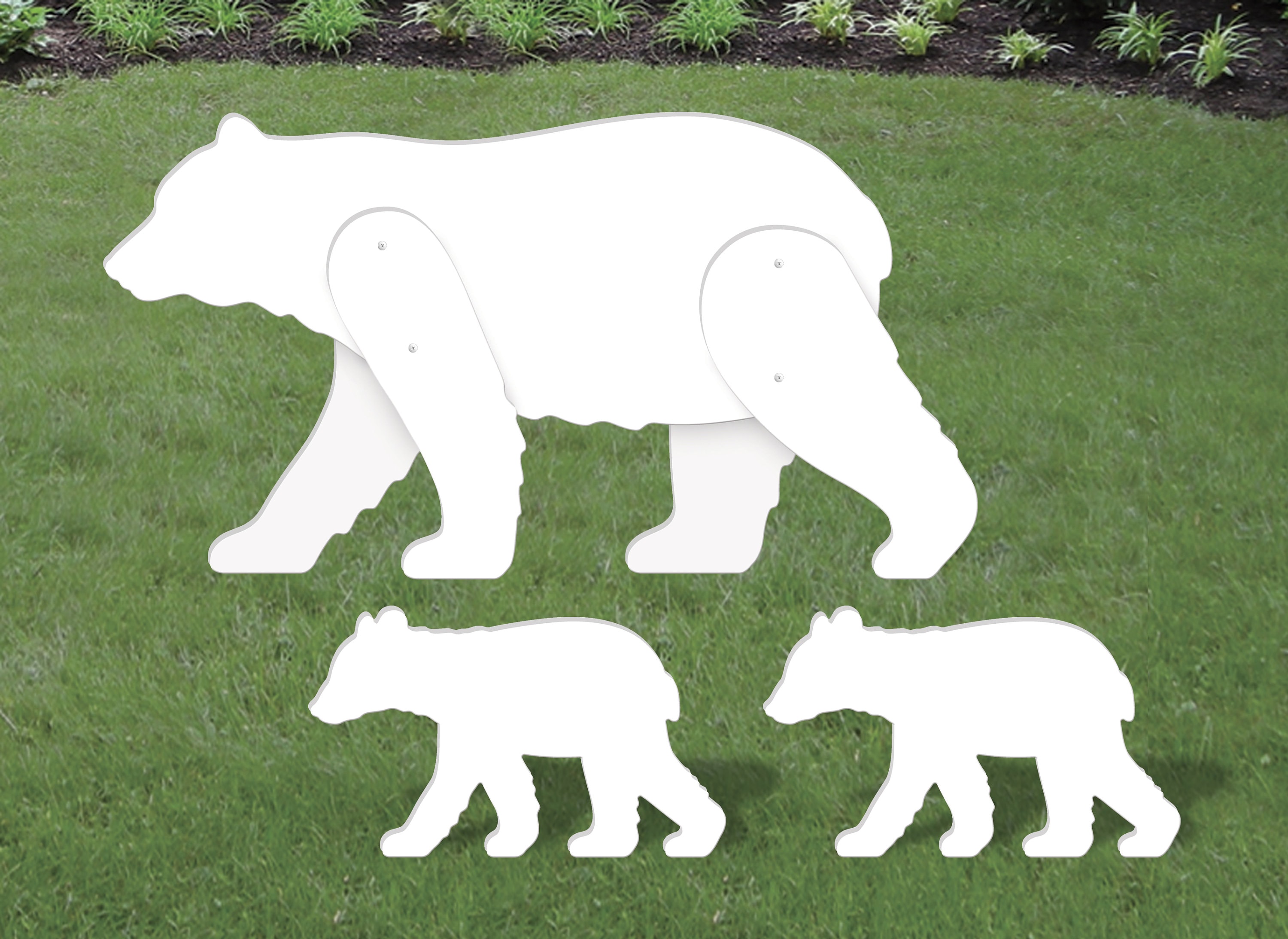 All-weather Polar Bear and Cub Yard Display - Etsy