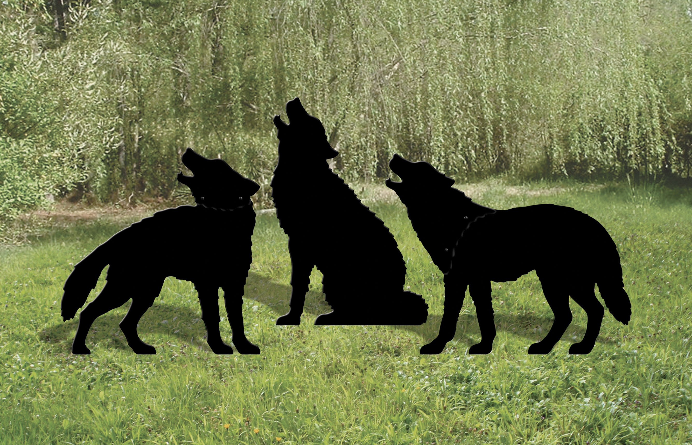 3 All-weather Yard Wolves - Etsy