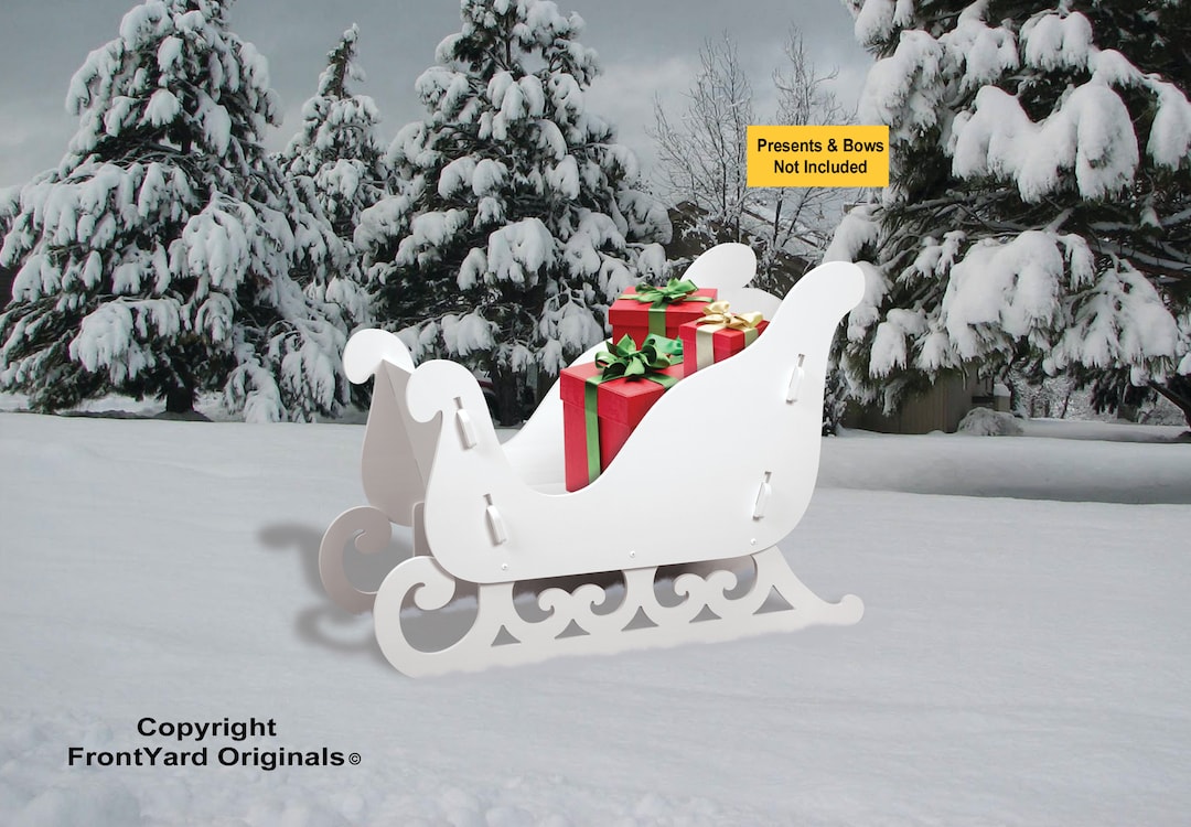All-weather Large Elegant White Sleigh - Etsy