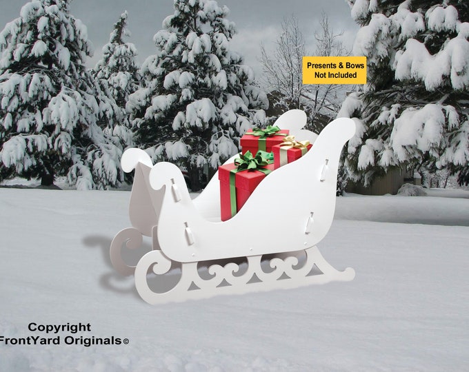 White Medium Sleigh Display - Etsy