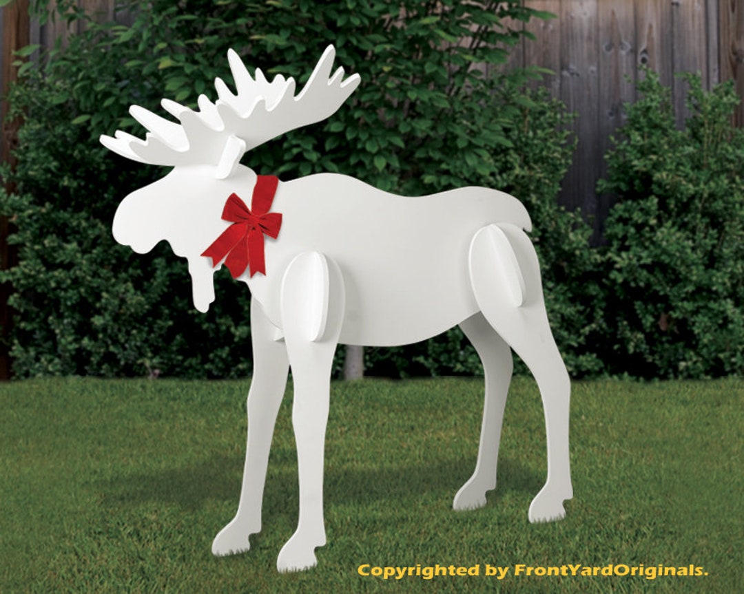 All Weather Large Christmas Moose Display - Etsy