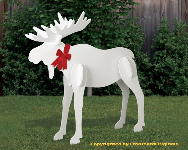 All Weather Large Christmas Moose Display - Etsy