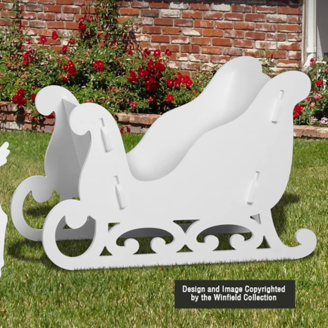 White Medium Sleigh Display - Etsy